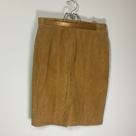 Jennifer Moore | Skirts | Vintage Jennifer Moore Brown Leather Skirt ...